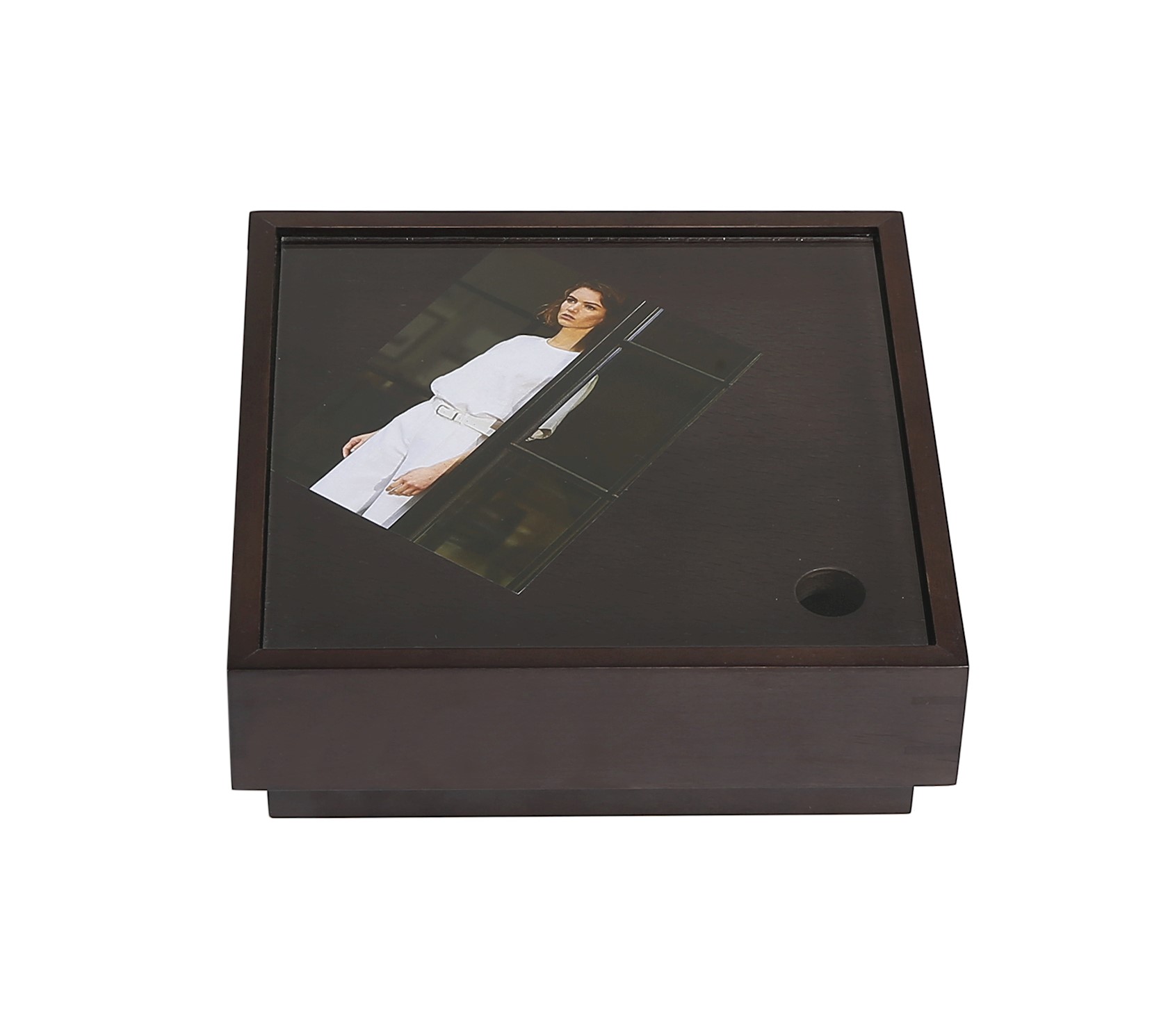 small storage box 21 x 21 x 6,3 cm - wenge - Scapa